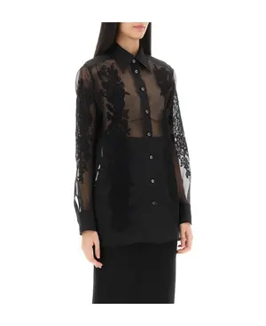 Dolce & Gabbana Lace Appliqué Long Sleeve Shirt