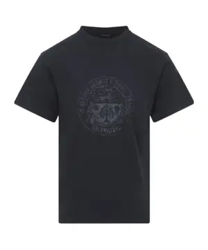 Balenciaga Logo Printed Crewneck T-shirt - Black