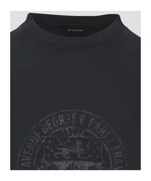 Balenciaga Logo Printed Crewneck T-shirt - No
