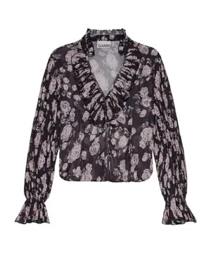 Ganni Pleated Blouses