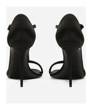 Dolce & Gabbana Logo Plaque Stiletto Sandals