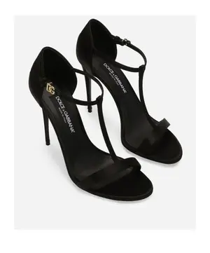 Dolce & Gabbana Logo Plaque Stiletto Sandals
