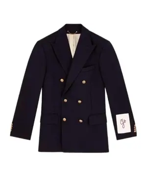 GOLDEN GOOSE Double Breasted Tailored Blazer - Black