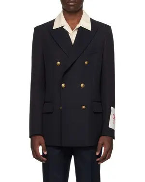 GOLDEN GOOSE Double Breasted Tailored Blazer - Black