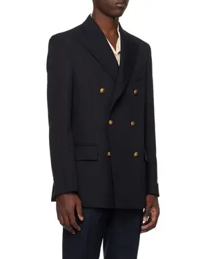 GOLDEN GOOSE Double Breasted Tailored Blazer - Black