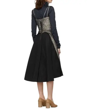 MAISON MARGIELA Floral-embroidered A-line Dress