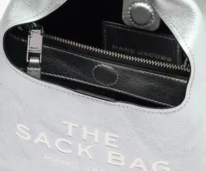 Marc Jacobs Metallic Mini Sack Bag - White
