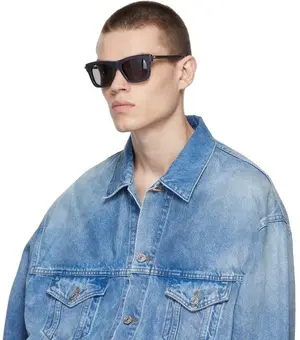 Balenciaga Rectangular Frame Sunglasses - Gray