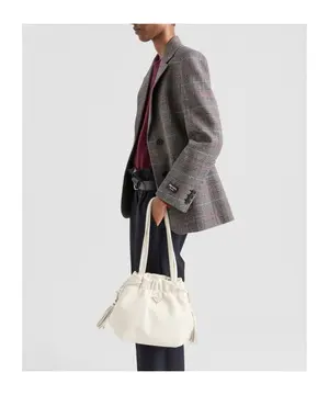 Prada Single-breasted Houndstooth Blazer - Ebony