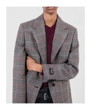 Prada Single-breasted Houndstooth Blazer - Ebony