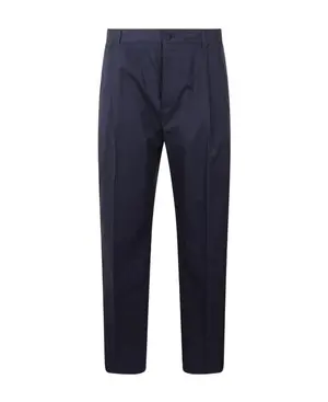 Dior High Waist Straight Leg Pants - Navy Blue