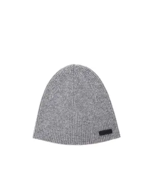 Saint Laurent Ribbed Beanie - Grey