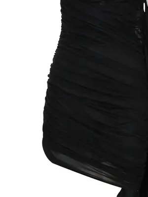 MUGLER Draped Asymmetrical Mini Dress