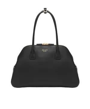 Prada Logo Detailed Zipped Tote Bag