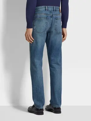 Zegna Roccia Washed Jeans - Blue