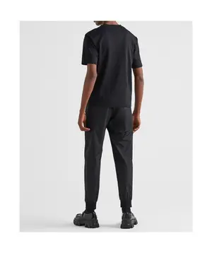 Prada Logo Detailed Crewneck T-shirt - Black