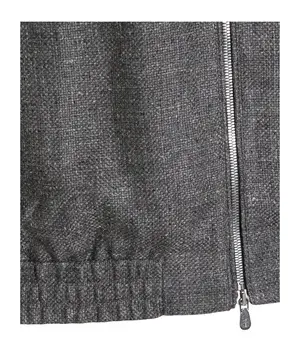 Brunello Cucinelli Stand Collar Hopsack Outerwear Jacket - Medium Grey