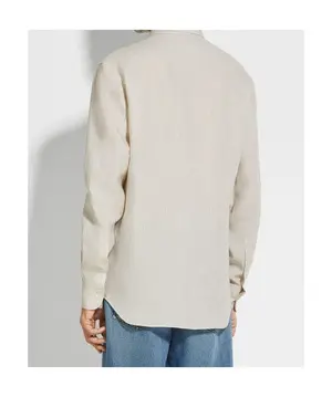 Zegna Oasi Lino Long-sleeved Shirt - White