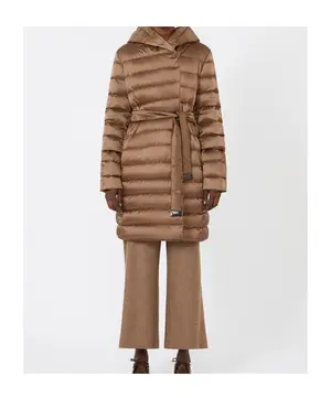 Max Mara Novef Quilted Down Coat - Brown