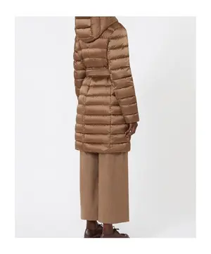 Max Mara Novef Quilted Down Coat - Brown