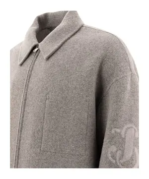 JIL SANDER Relaxed Fit Zip-up Jacket - Grey