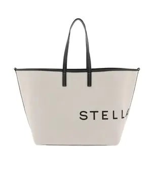 Stella McCartney Logo Printed Tote Bag - White