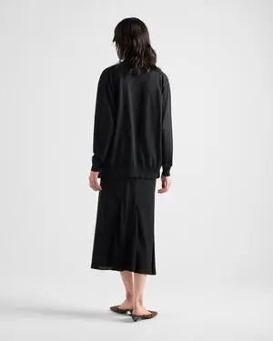 Prada Sablé V-neck Dress