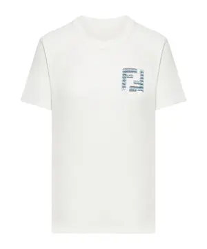 Fendi Logo Embroidered Crewneck T-shirt