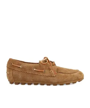 Hogan Round Toe Lace-up Boat Shoes