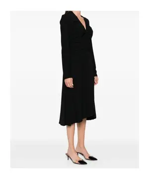 N.21 Long Sleeved V-neck Dress With Pendant Detail