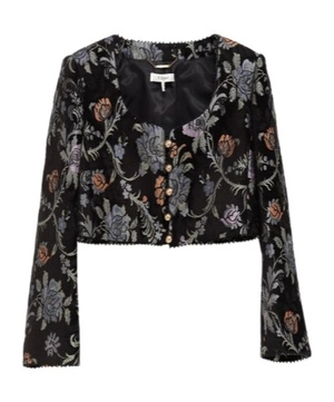 Chloé Cropped Jacquard Blazer - Black