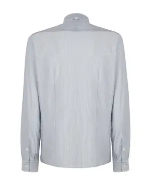 Brunello Cucinelli Brunello Cucinelli Striped Button-Up Shirt Gray