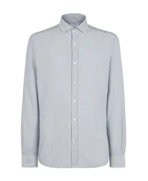 Brunello Cucinelli Striped Button-up Shirt - Gray
