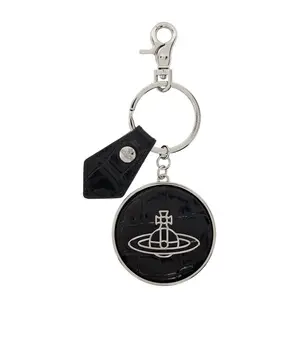 VIVIENNE WESTWOOD Logo Charm Keychain - Black