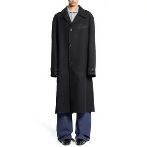Gucci Collared Button-up Coat - Black