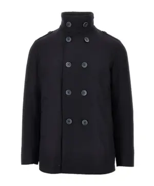 Herno Double-breasted Coat - Black
