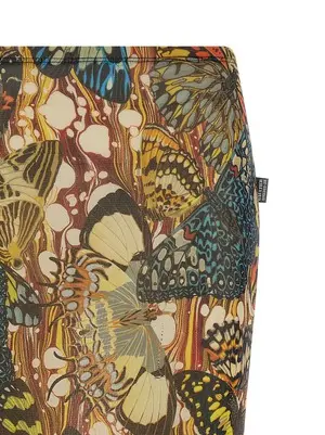 JEAN PAUL GAULTIER Re-edition Butterfly Print Midi Skirt - Multi-color