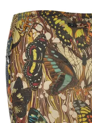 JEAN PAUL GAULTIER Re-edition Butterfly Print Midi Skirt - Multi-color