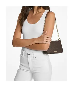Michael Kors Empire Signature Logo Chain-link Pochette - Black