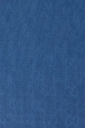 Gucci Logo Wool Scarf - Blue