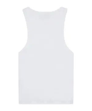 Saint Laurent Sleeveless Henley Tank Top - White