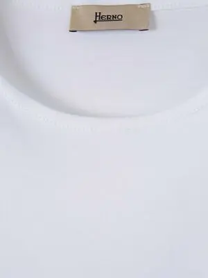 Herno Short-sleeve Crewneck T-shirt With Side Snap Detailing - White