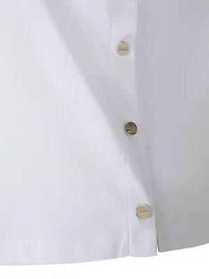 Herno Short-sleeve Crewneck T-shirt With Side Snap Detailing - White
