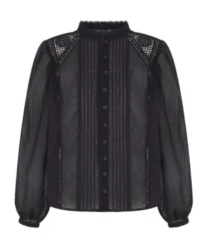 Isabel Marant Étoile Embroidered Lace Detail Shirt - Black