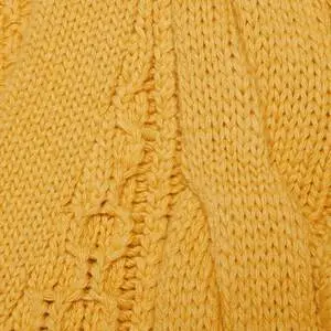 Gucci V-neck Cable Knit Pullover With Removable Sleeves