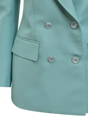TOM FORD Double-breasted Blazer With Notched Lapel - Blue