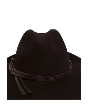 GOLDEN GOOSE Curved Wide Brim Fedora Hat