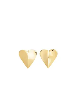 Alaïa Le Coeur Heart-shaped Polished Earrings - Gold