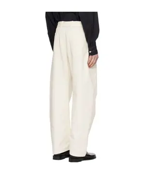 LEMAIRE Twisted Belted Straight-leg Trousers - White