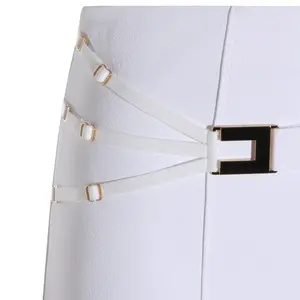 Elisabetta Franchi High-waisted Mini Skirt With Gold Logo Plaque